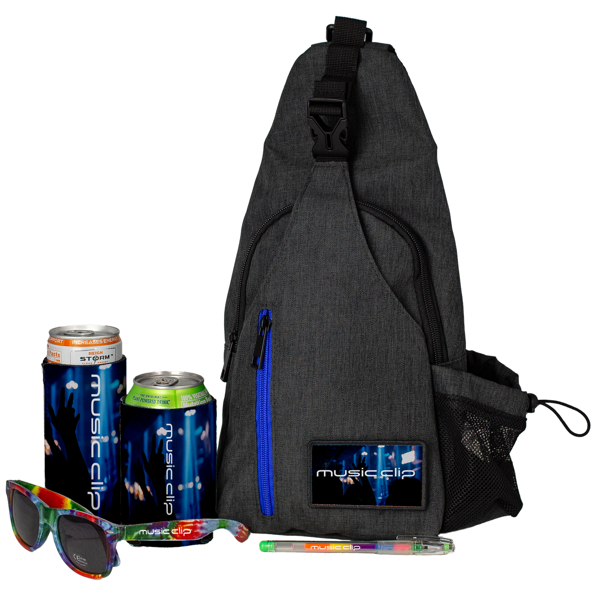 CONCERT - Festival Kit with Cooler Sleeve, Tie-Dye Shades & Crossbody ...