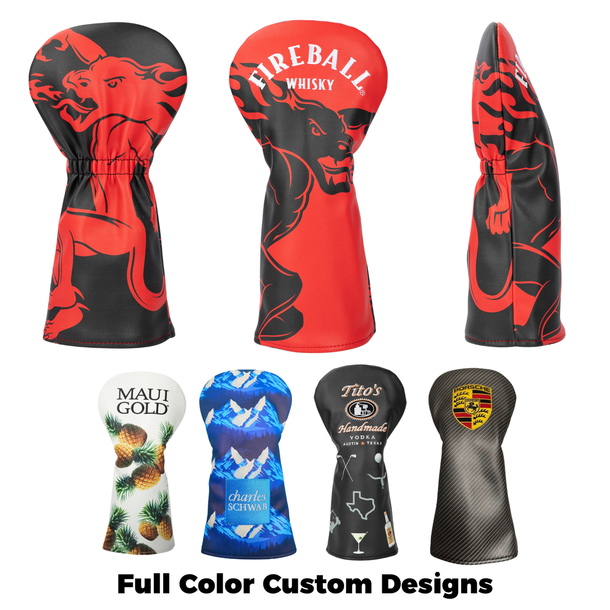 PCG Dual-Decorated Driver Head Cover | Custom Golf Accessory – Gold ...