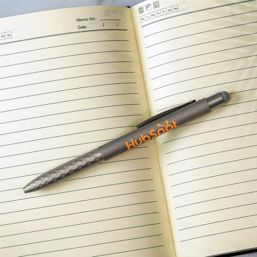 ACHIEVER - 7.5" X 6-5/8" Notebook with Soft Touch Aluminum Pen – Gold ...