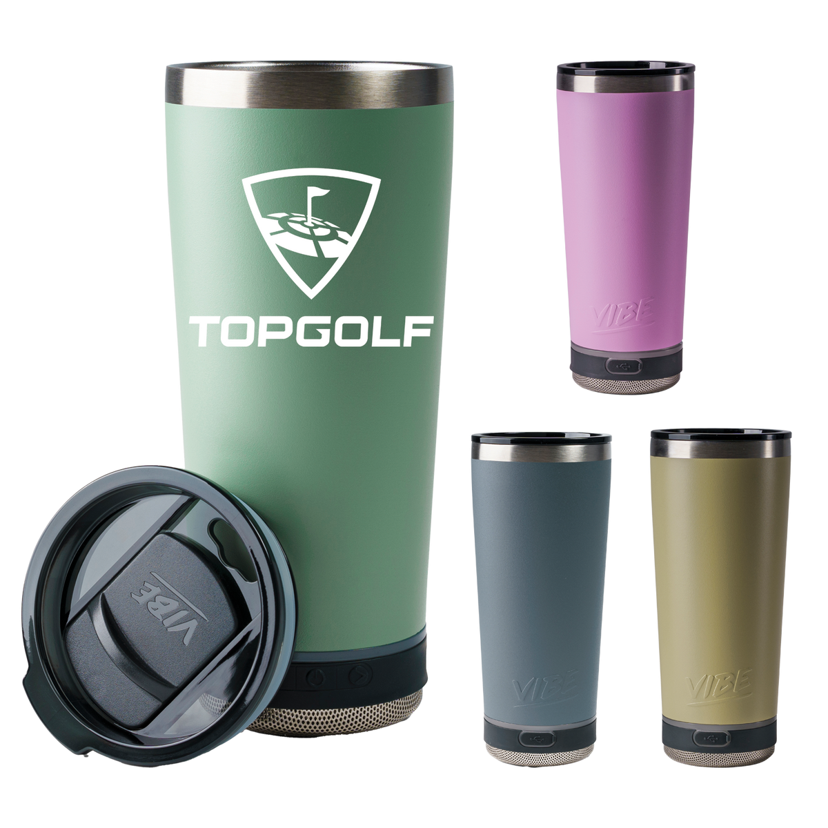 GOCADDY18 - GO CADDY 18 Oz Tumbler with Bluetooth Speaker – Gold Bond Inc.