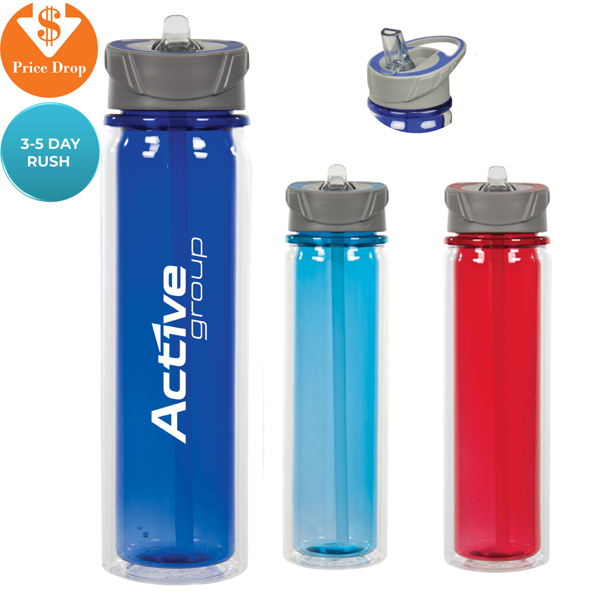 HYDRATE - 20 Oz Hydrate Double Wall Tritan Water Bottle – Gold Bond Inc.