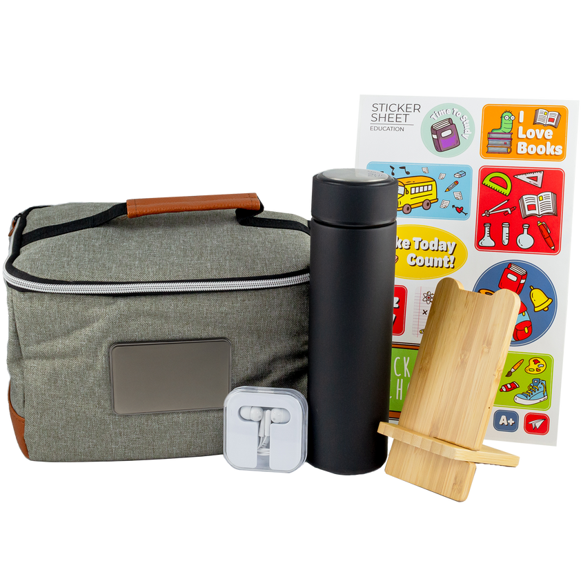 LUNCHEON - Lunch Gift Set with Insulated Bag, Soft-Touch Bottle & Wire ...
