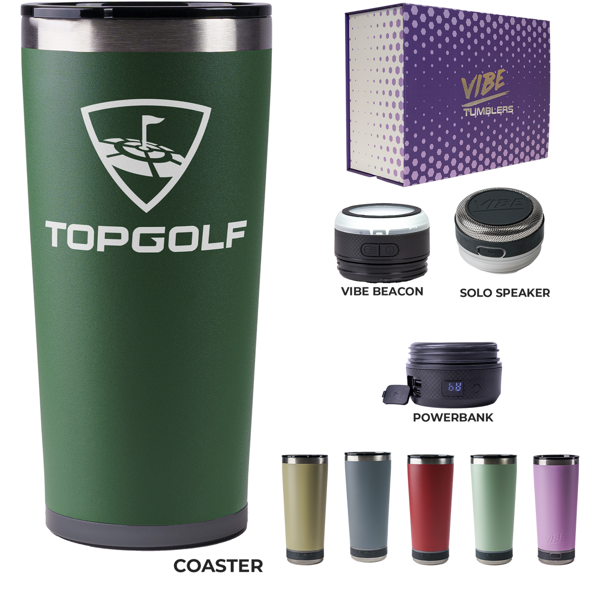 Custom Go Caddy Vibe 18oz Tumbler Kit with Tech | Branded Gift Item ...