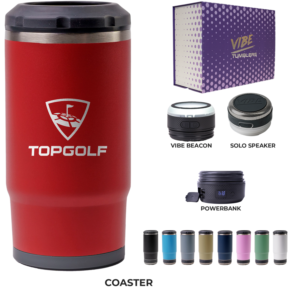 Custom Go Caddy Vibe Drink Cooler Kit with Tech | Branded Gift Set ...