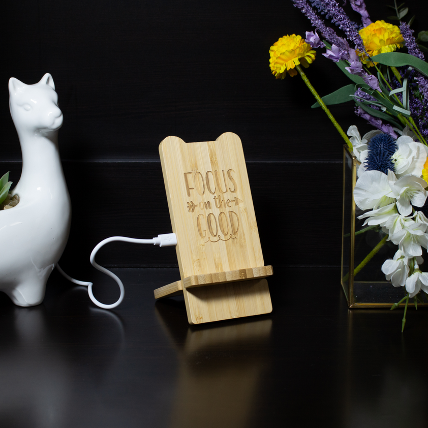VOLT - Volt Bamboo Phone Stand Wireless Charger With Box – Gold Bond Inc.